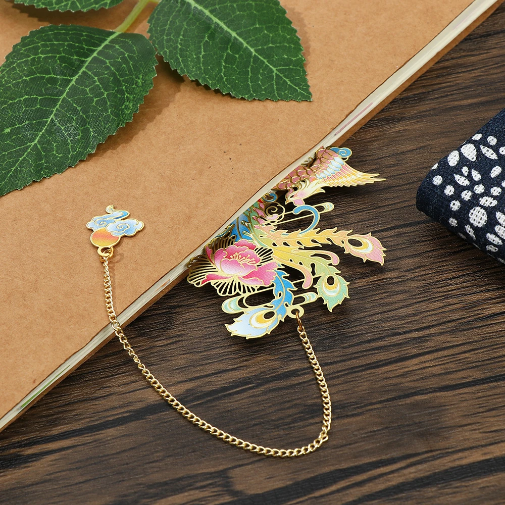 Hot-Chinese-Style-Metal-Bookmark-Hollow-Metal-Tassel-Book-Clip ...