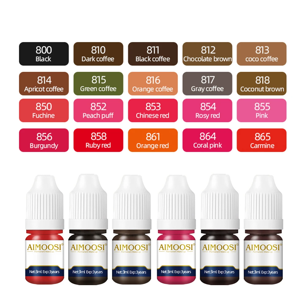 5ml Nano Pigment Milkly Colors For Semi Permanent Makeup Sets Tint ...