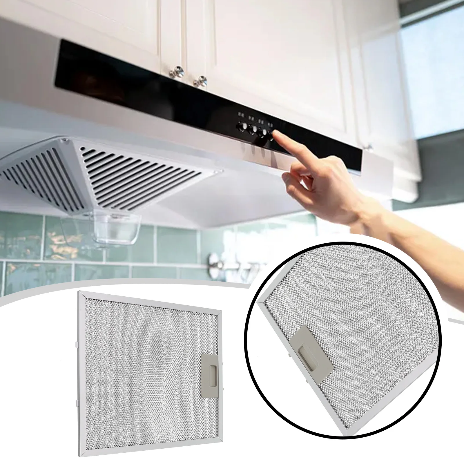 Cooker Hood Filters Metal Mesh Extractor Vent Filter Kitchen Hood Oil ...