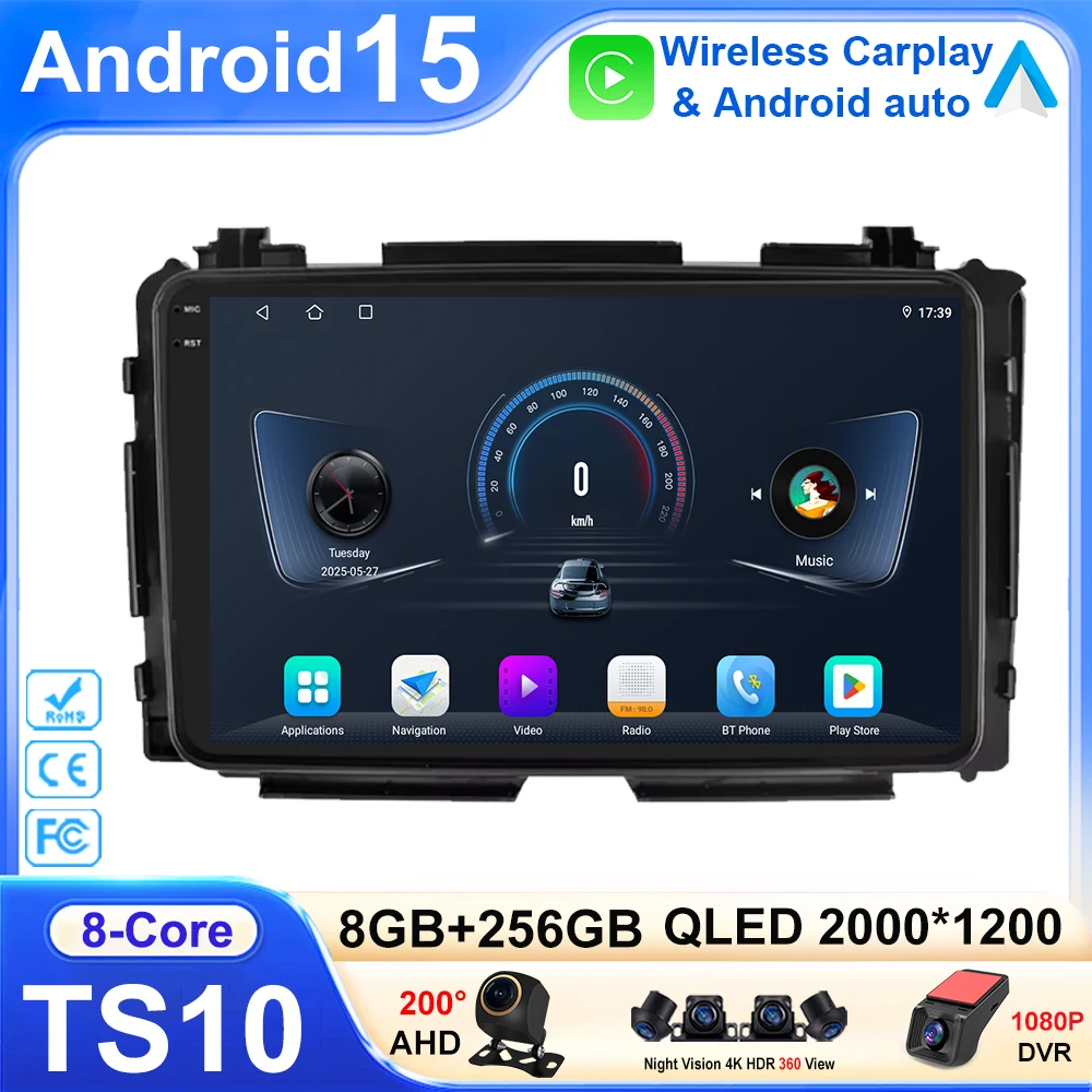 Car Radio Android 15 For Honda HR-V HRV XRV Vezel 2013-2017 2018 2019 ...