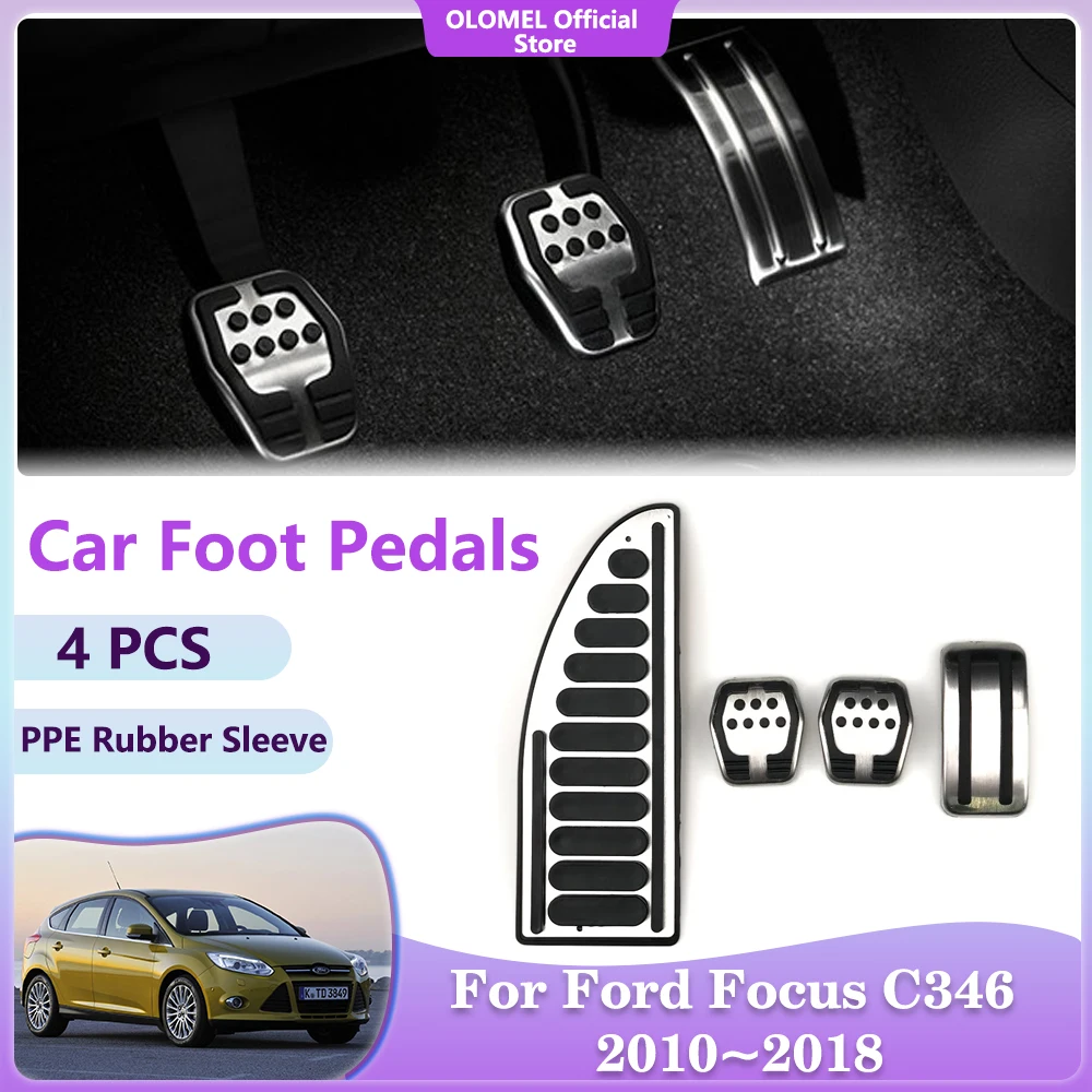 For-Ford-Focus-C346-MK3-2010-2018-Car-Foot-Pedals-Alloy-Tray-Stainless ...