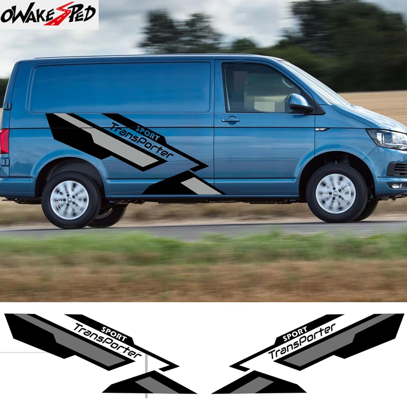 Car Body Vinyl Decals Side Stripes Decor Stickers For-Volkswagen ...