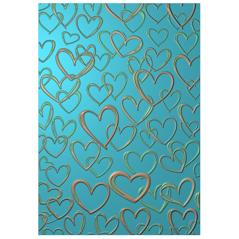 Various Love Heart 3D Embossing Folder for DIY Scrapbooking Valentine's ...