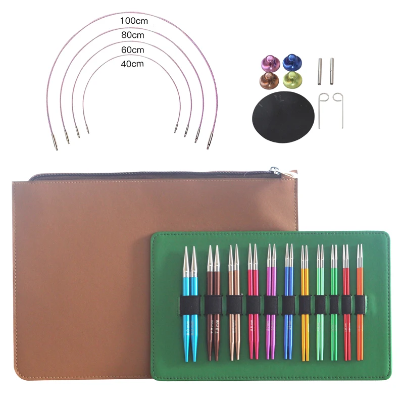 QZLKNIT-Bicolor-aluminum-interchangeable-circular-knitting-needle-DIY ...