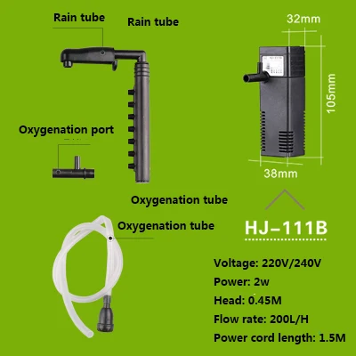 SUNSUN mini nano building internal filter submersible oxygen pump fish ...