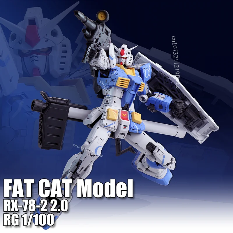 FAT CAT Model RX-78-2 2.0 RG 1/100 Kuryu Kenichi Color Assembly Model ...