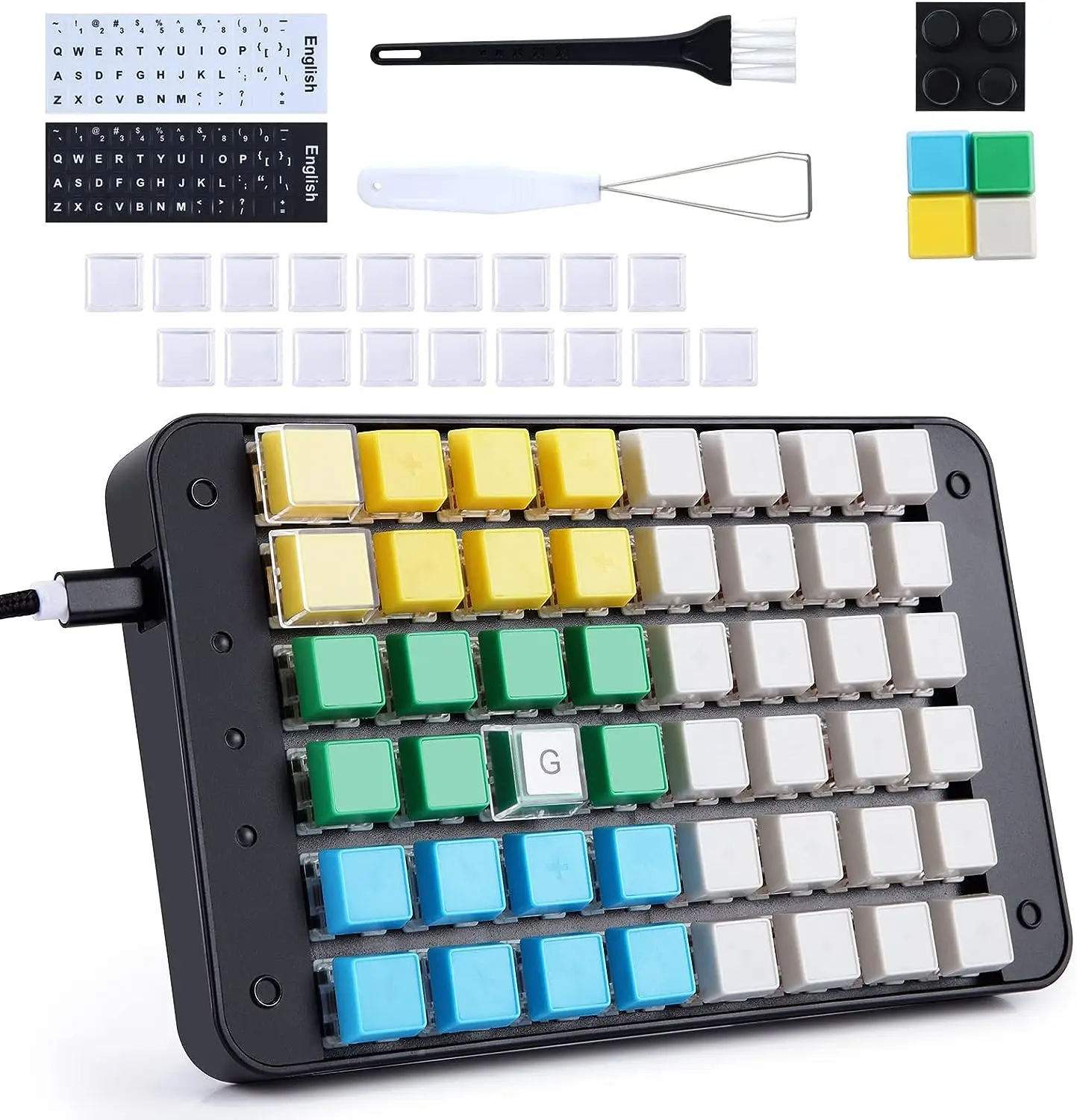 Single-Handed-Programmable-Mechanical-Keyboard-All-48-Programmable-Keys ...