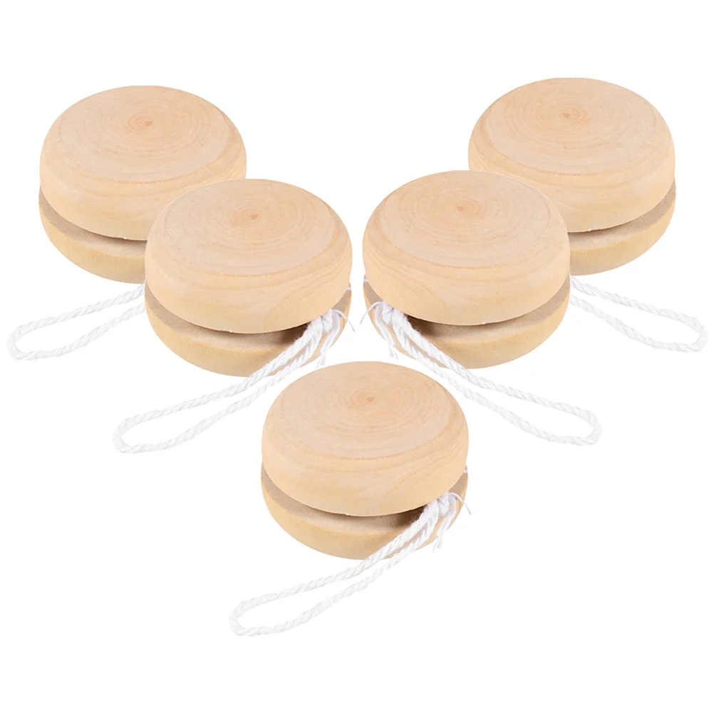 5Pcs-Creative-Yo-Yo-Balls-for-Craft-Wooden-DIY-Painting-Yo-Yo-Balls ...
