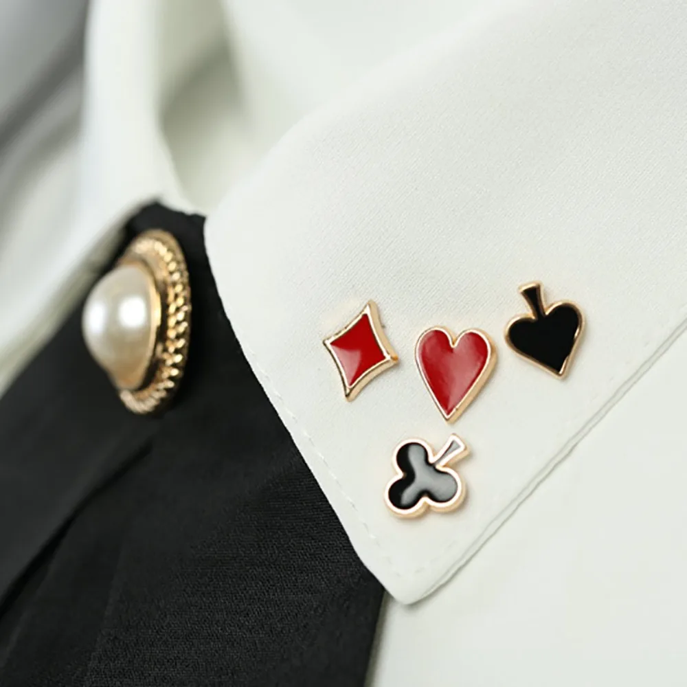 4pcs-set-Novelty-Lapel-Pin-Collar-Pin-Poker-Themed-Brooch-Pin-for-Women ...