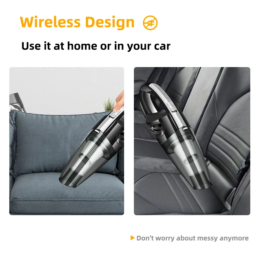 Handheld Vacuum Cordless Powerful Cyclone Cleaner - Sokogala E-commerce