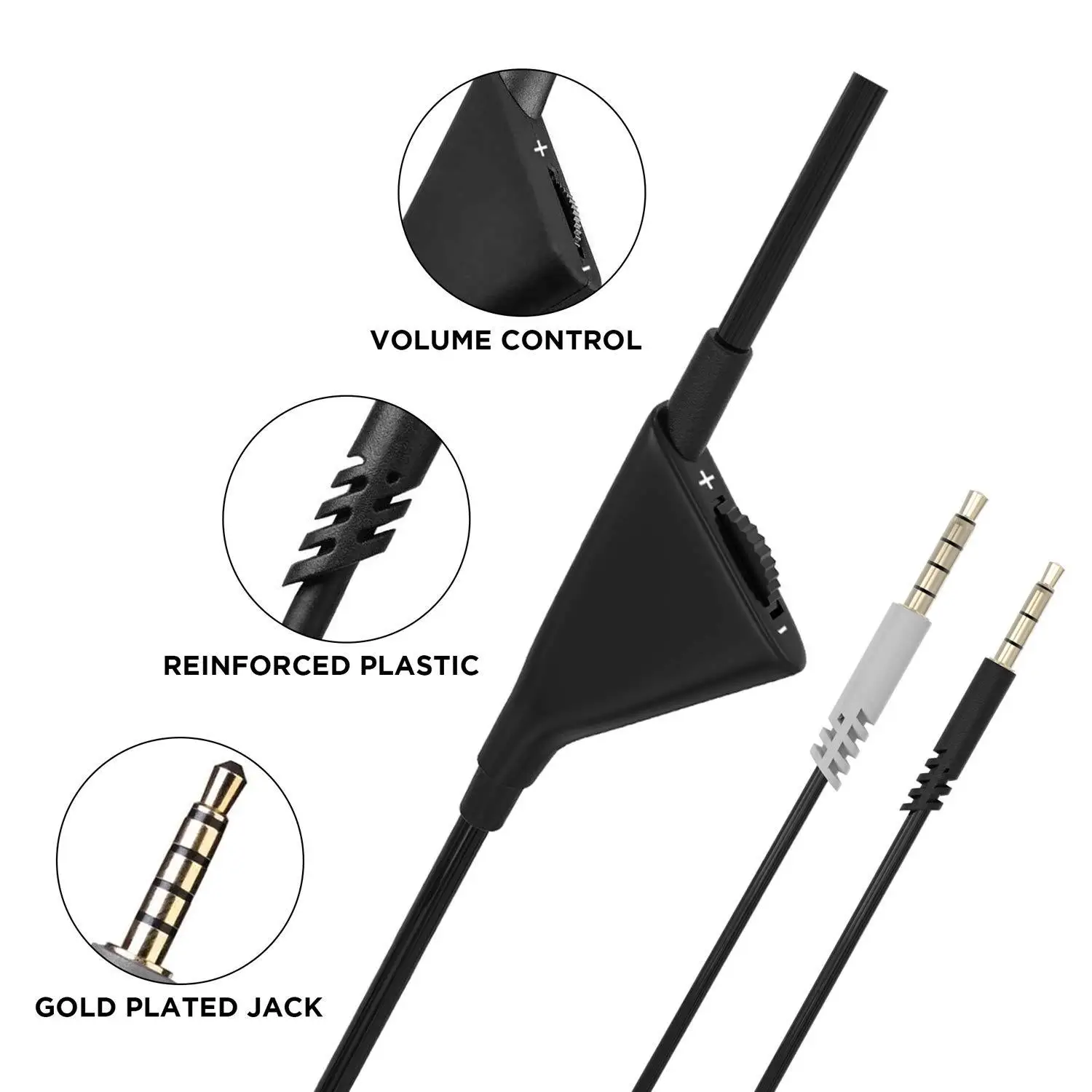 NEW-Replacement-Cable-For-Logitech-Astro-A10-A40-A30-Headsets-Headphone ...