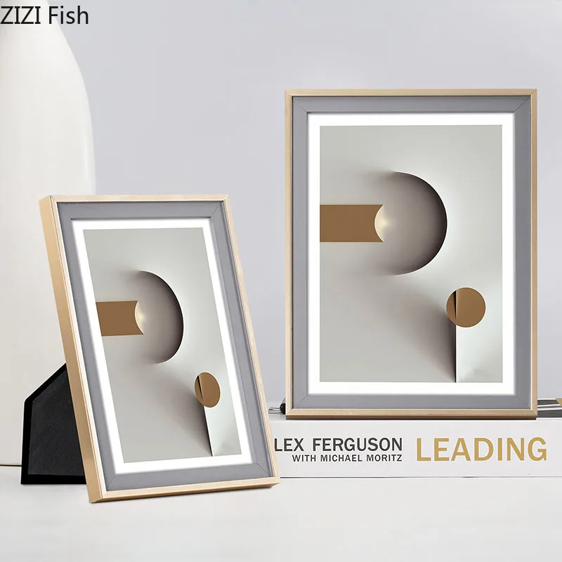 Minimalist-Rectangle-Wood-Photo-Frame-Modern-Decor-Figures-Portrait ...