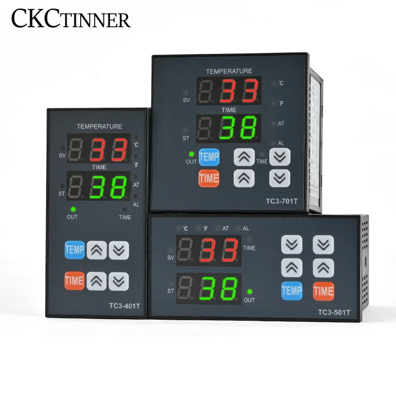 TC3-401T PID Temperature Controller Timer Thermometer Relay K-type 400℃ AC100~220V Integration ...