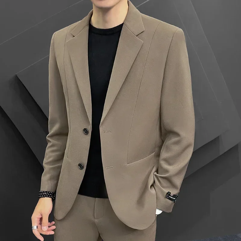Estilo-coreano-simples-ajuste-formal-de-terno-masculino-terno-casual-de ...