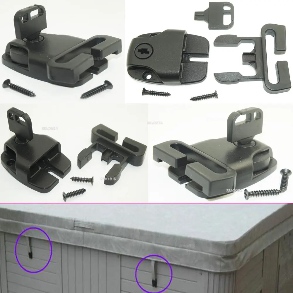 Key-Lock-Lockable-Safety-Buckle-Latch-Pool-Spa-Hot-Tub-Cover-Boat ...
