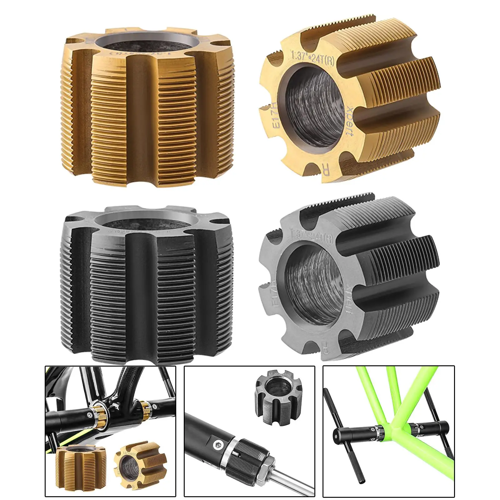 2-Pieces-Bottom-Bracket-Thread-Tapping-Tool-BC-1-37x24T-Wear-Resistant ...