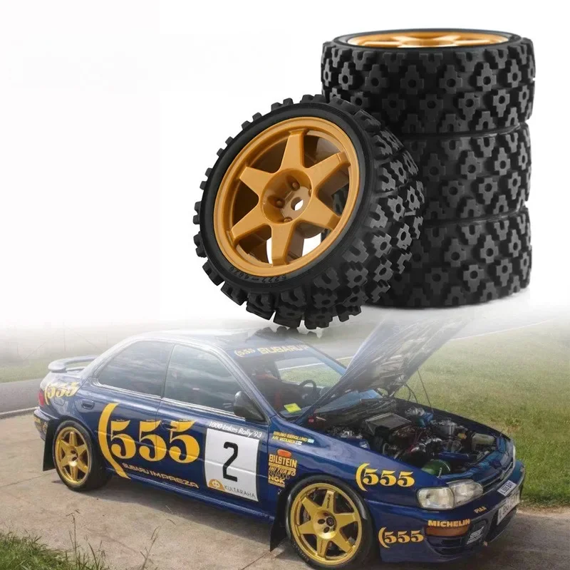 Roues-de-voiture-de-course-RC-pneus-de-rallye-et-sur-route-12mm-Hex ...