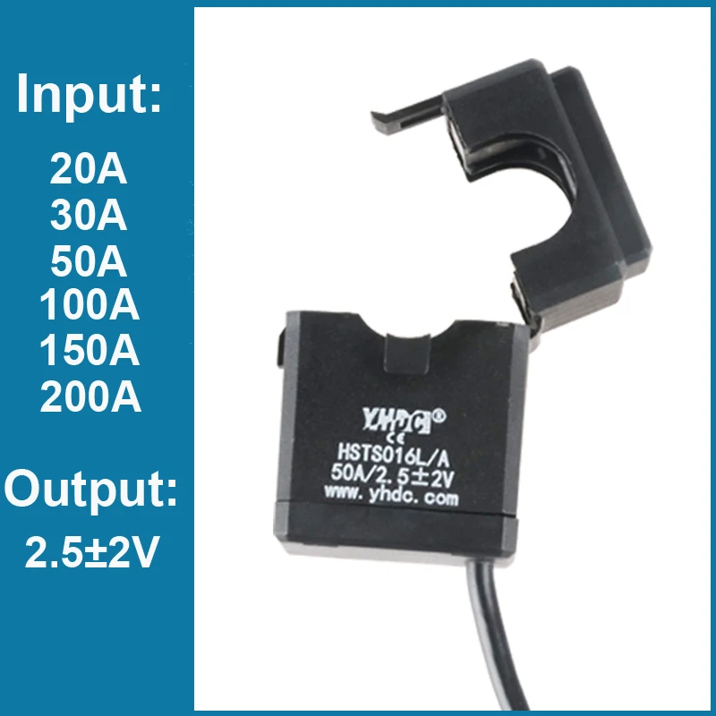 HSTS016L/A Input 20A 30A 50A 100A Output 2.5V±2V hall effect current ...