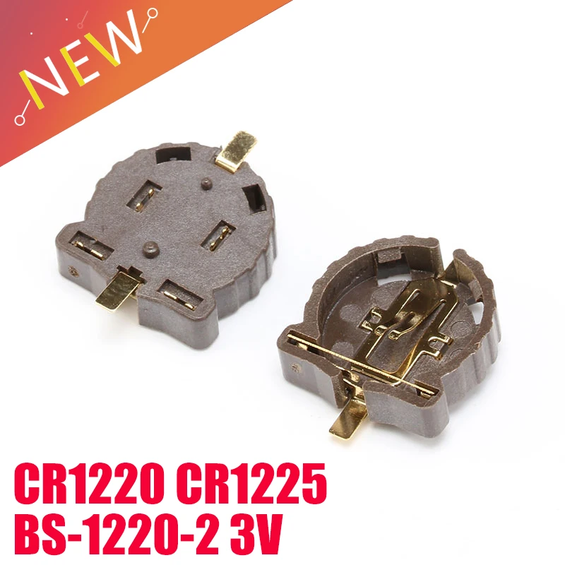 10PCS-SMD-SMT-CR1220-CR1225-BS-1220-2-3V-BUTTON-CELL-BATTERY-SOCKET ...