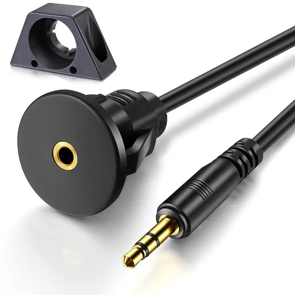 Motorcycle Boat Truck Waterproof Male to Female 3.5mm AUX Audio Jack ...