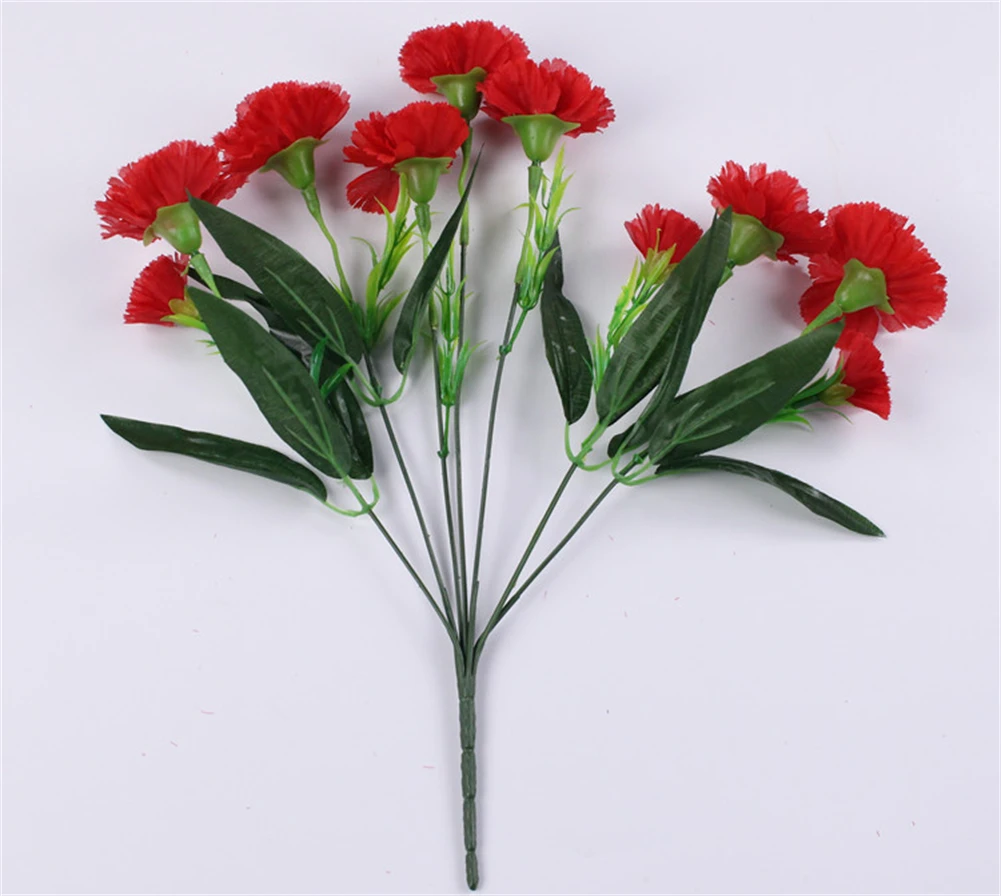 1-Bunch-10-Head-Fake-Carnation-Artificial-Flowers-Carnation-Plastic ...