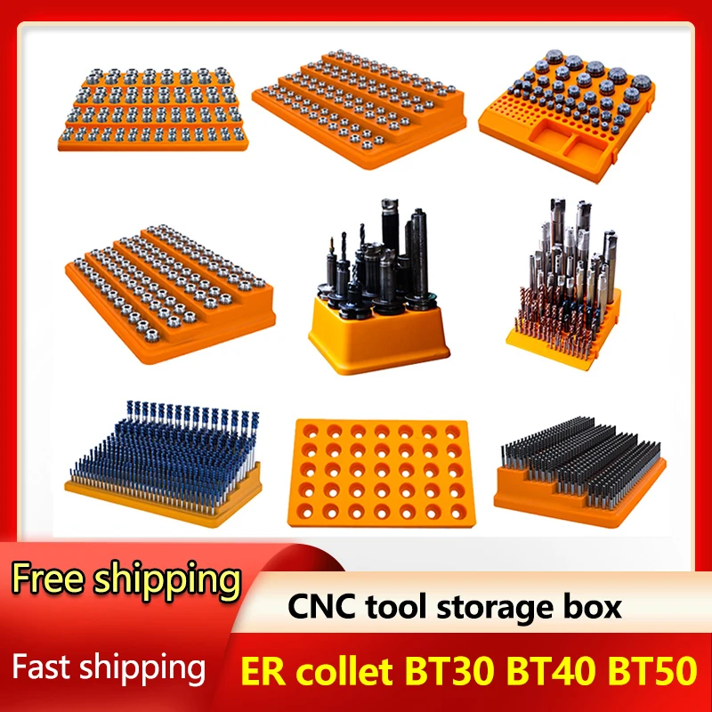 Router Bit 4mm Collecting Box BT30 BT40 BT50 ER Collets Storage Rack ...