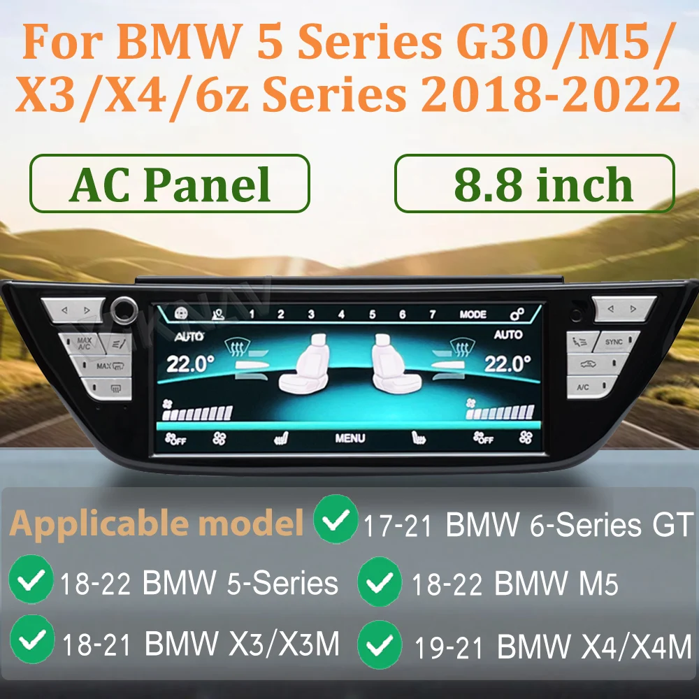 Lcd Climate Control Screen Ac Panel For Bmw 5 Series G30/m5/x3/x4/6 ...