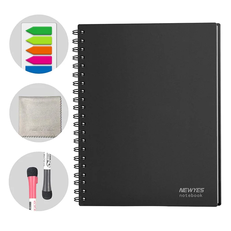 Pizarra blanca borrable para reuniones, cuaderno de borrado en seco para reuniones, negocios ...