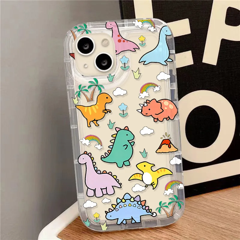 Cute-Dinosaur-Phone-Case-For-iPhone-11-Case-iPhone-16-Pro-13-15-12-14 ...