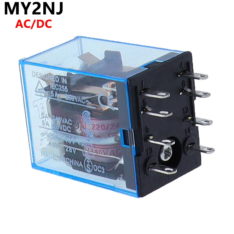 1pcs-MY2P-HH52P-MY2NJ-Relay-Coil-General-DPDT-Micro-Mini-Electromagnetic-Relay-Switch-with-LED ...