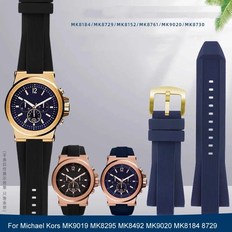 Correa-de-silicona-para-reloj-Michael-Kors-pulsera-Mk-8184-8729-9020 ...