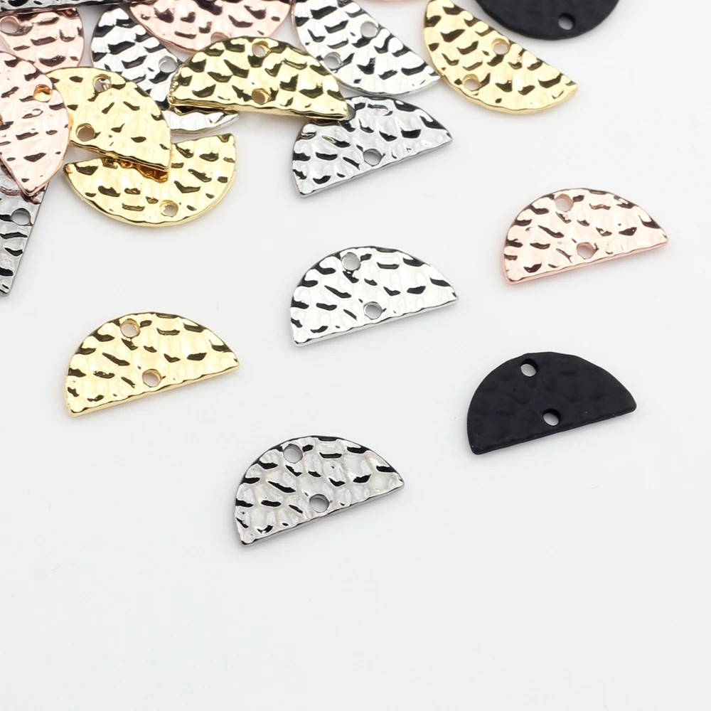 Zinc-Alloy-Black-Retro-Half-Round-Fan-shaped-Connectors-Charms-20pcs ...