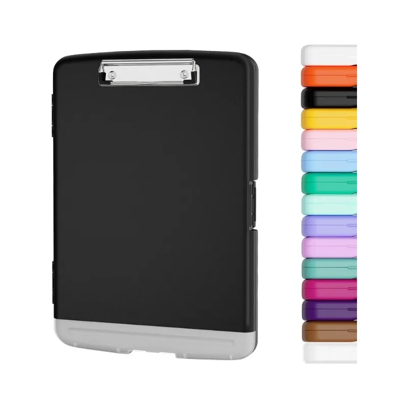 Black Clipboard with Storage - 8.5x11/A4 Legal Paper Folder, Side ...