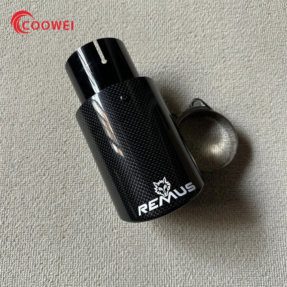 1PCS-Universal-Black-Stainless-Steel-Single-Exhaust-Pipe-Curly-Glossy ...