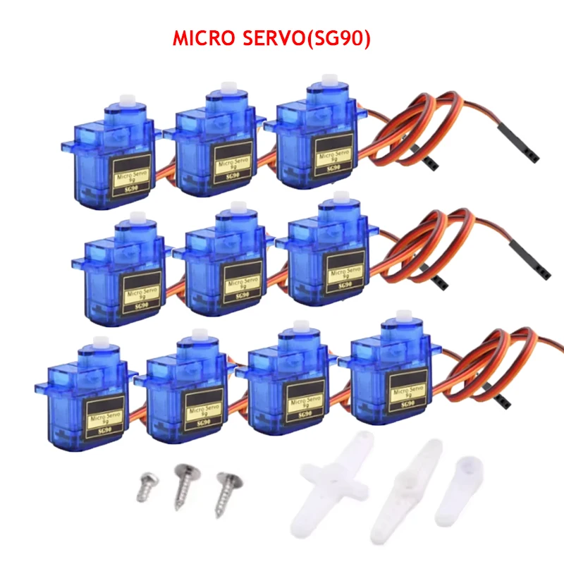 2/4/pcs Sg90 Servo Motor Micro 9g 180 360 Degree Mount Sg90 Kit Without ...