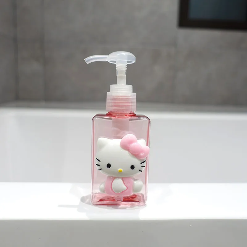 Cute 100ml Kawaii Pink Hello Kitty Pressing Empty Bottle Refillable ...