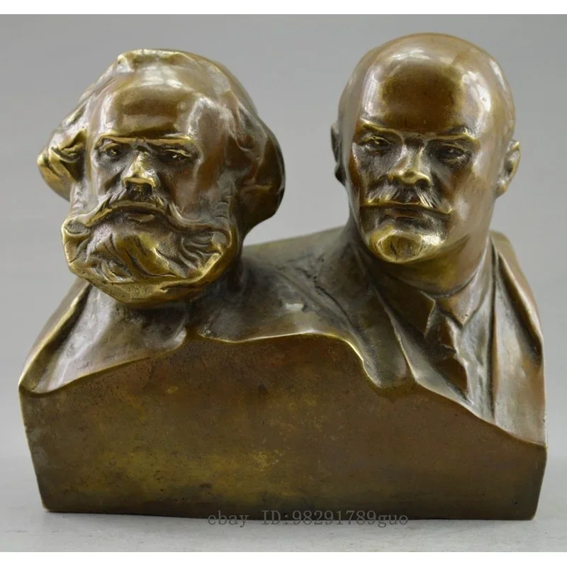 Great Communist Marx And Lenin Bust Bronze Statue Handcarved Figures ...