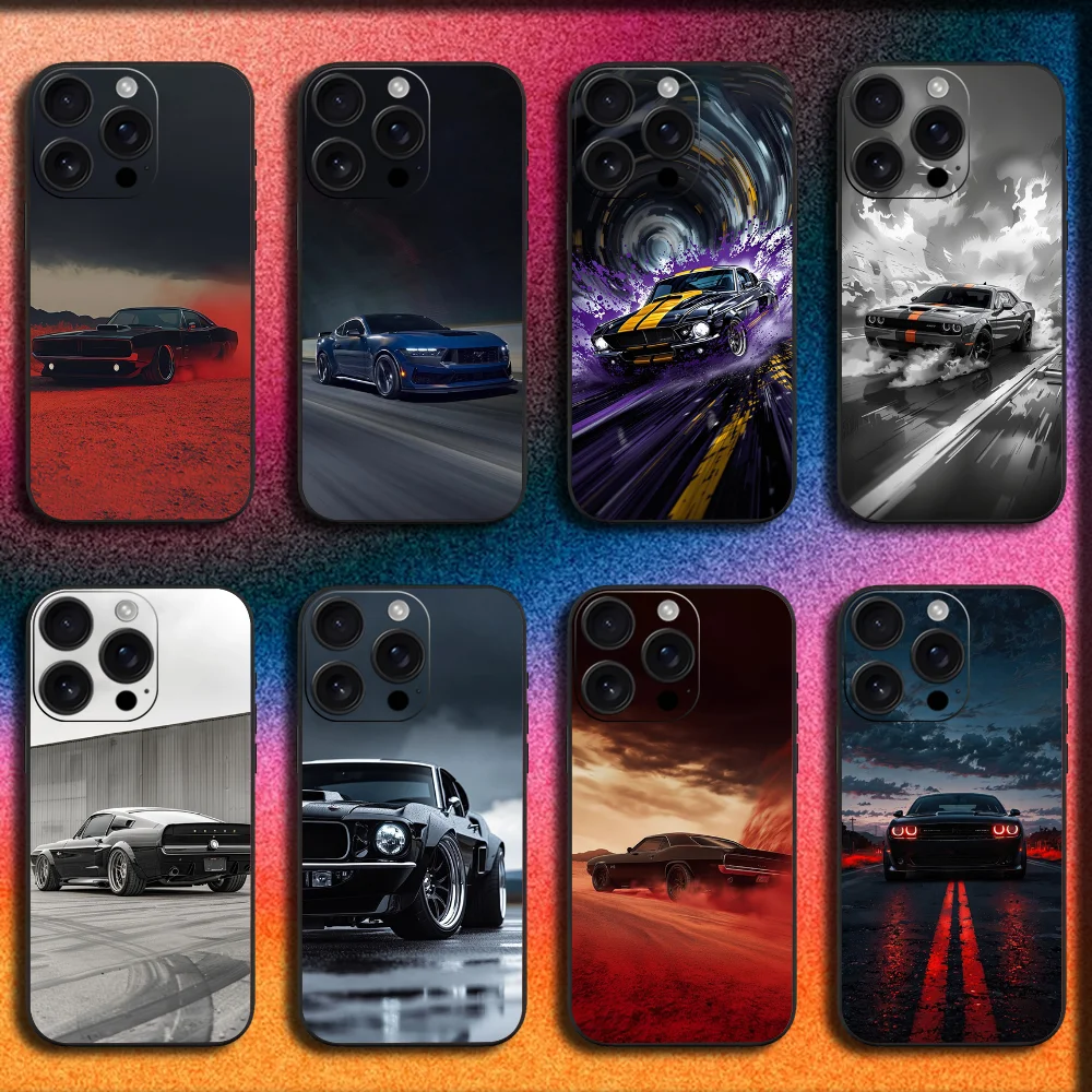 Sports Car F-FordS Mustang Phone Case For iPhone 16,15,14,13,12,11,Pro ...