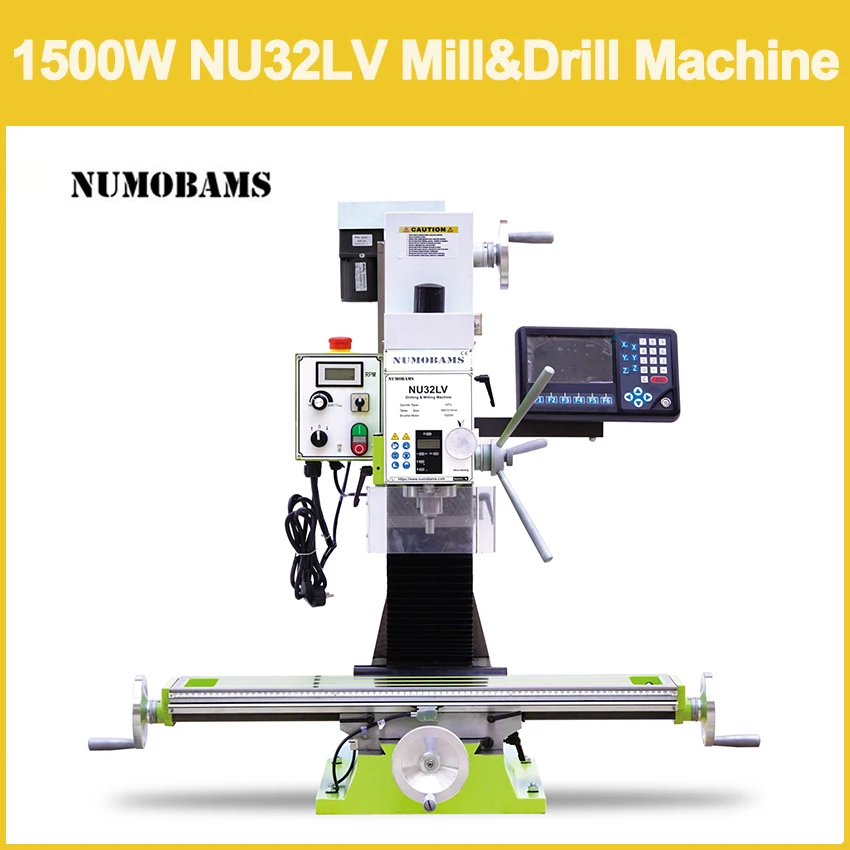 NUMOBAMS-NU32LV-Drilling-Milling-Machine-840-210mm-Working-Table-1500W ...