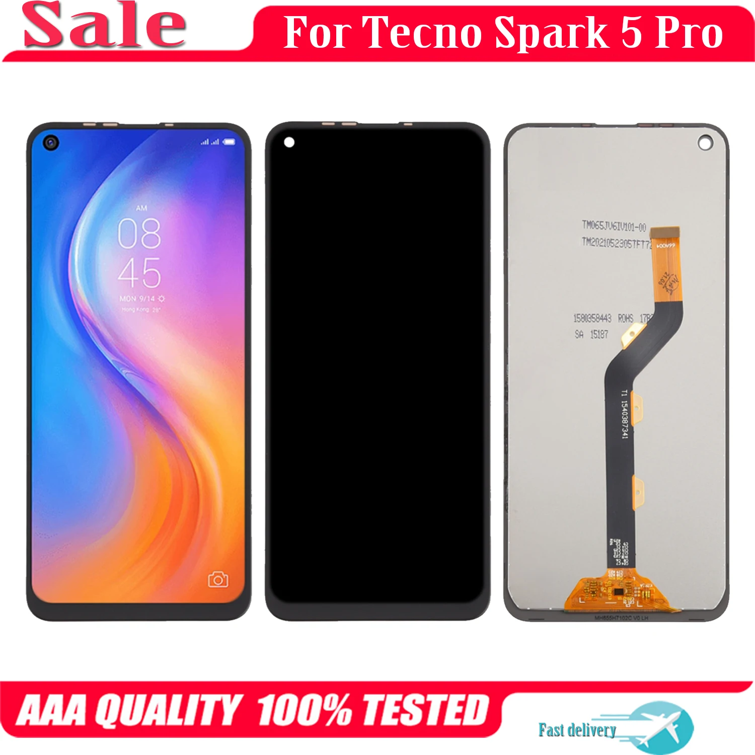 Original 6.6'' For Tecno Spark 5 Pro 5Pro KD7 KD7S KE5 LCD Display Touch Screen Digiziter Assembly