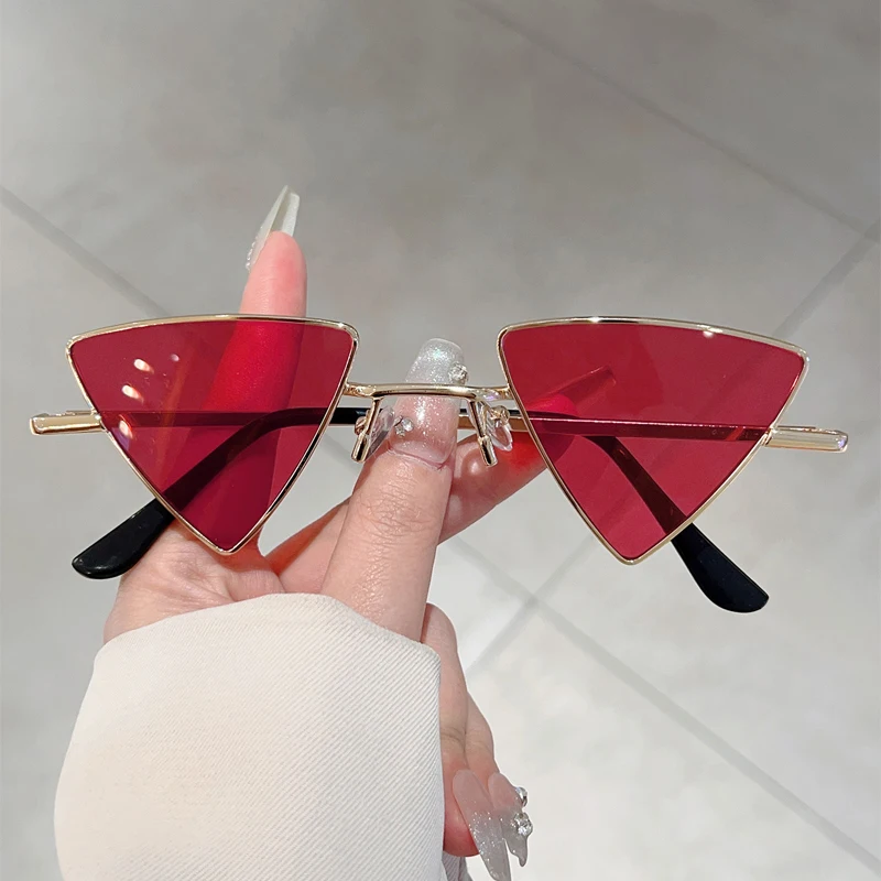 KAMMPT Vintage Triangle Sunglasses 2025 New in Retro Metal Rim Outdoor ...