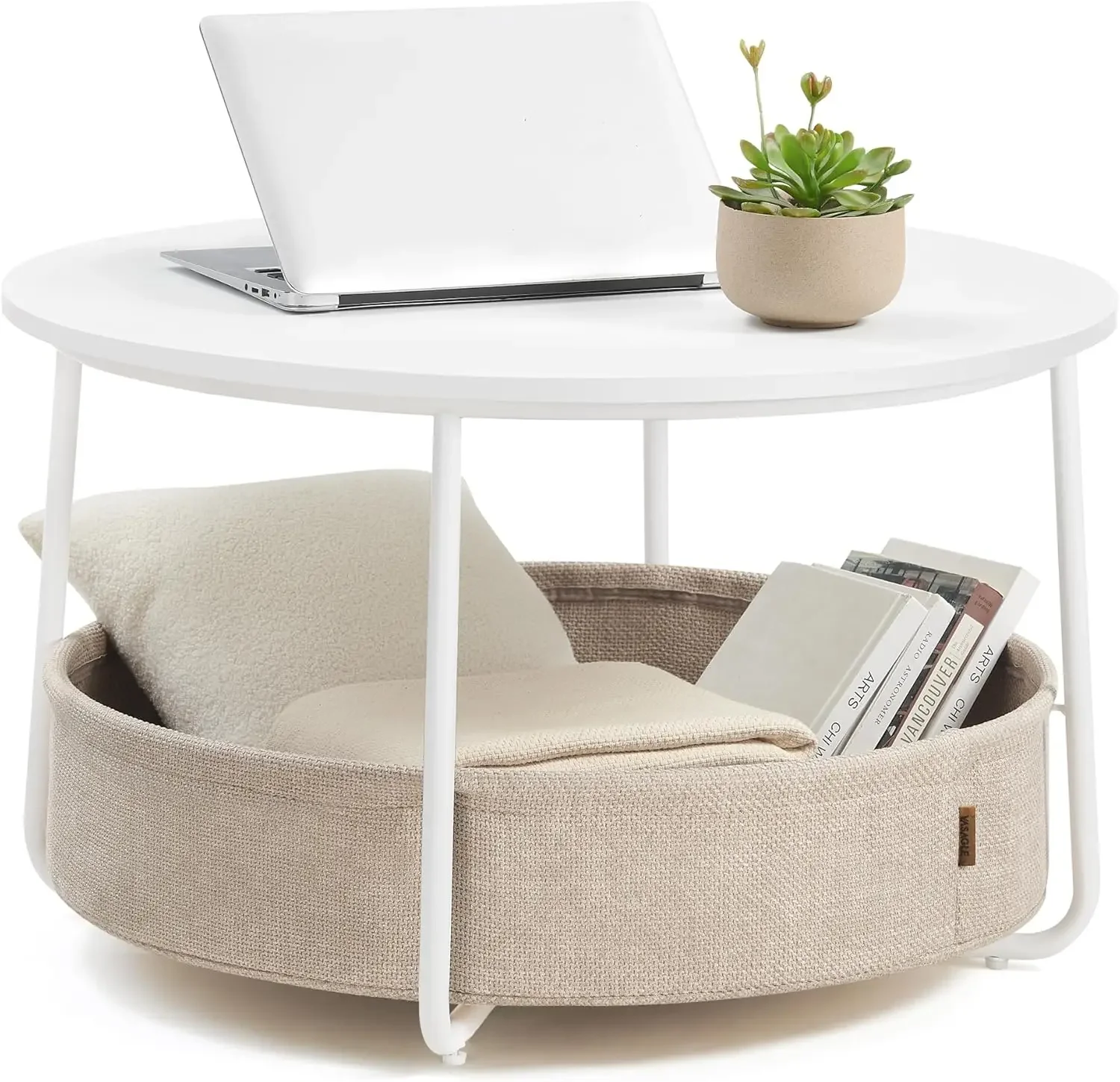 VASAGLE-Coffee-Table-with-Storage-Round-Center-Table-for-Living-Room ...