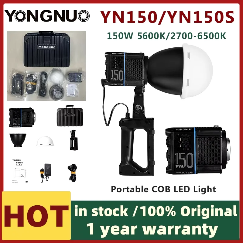 in-stock-YONGNUO-YN150-YN150S-2700-6500K-150W-Mini-Bowens-Mount-Portable-COB-LED-Continuous ...