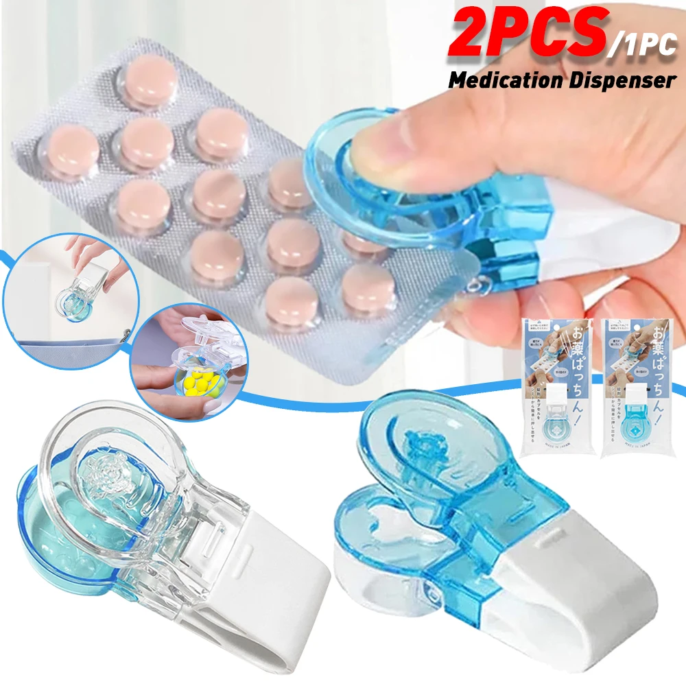 Portable-Pill-Taker-Tablets-Blister-Pack-Opener-Pill-Dispenser-Storage ...