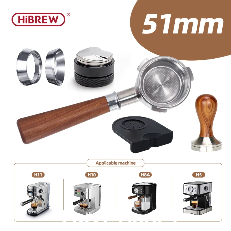Hibrew 51mm Bottomless Coffee Powder Handle 304 Stainless Steel And ...
