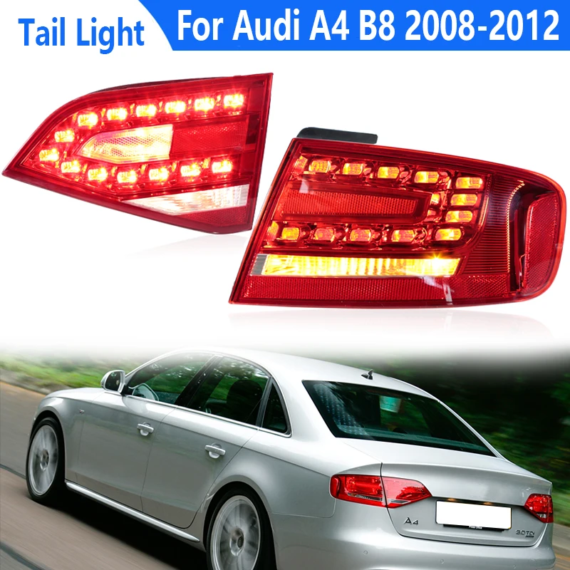 Led Tail Light For Audi A4 B8 2008 2009 2010-2012 Stop Brake Lights ...