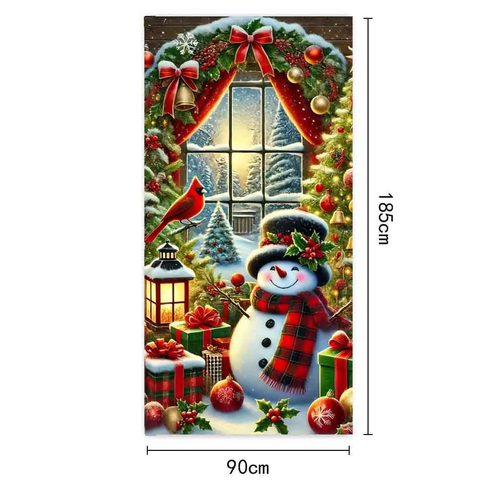 Polyester-Christmas-Snowman-Door-Banner-Festive-Door-Cover-Decoration ...