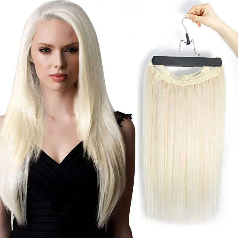 Ice-Blonde-1001-Invisible-Clip-In-Extensions-Human-Hair-With-Invisible ...