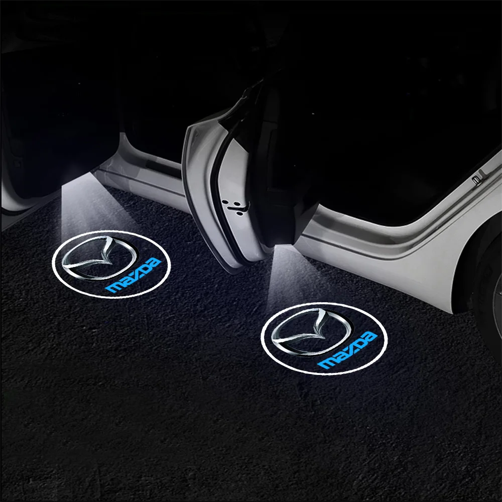 2pcs Car Badge Door Projector HD Wireless Welcome Light Accessories For ...