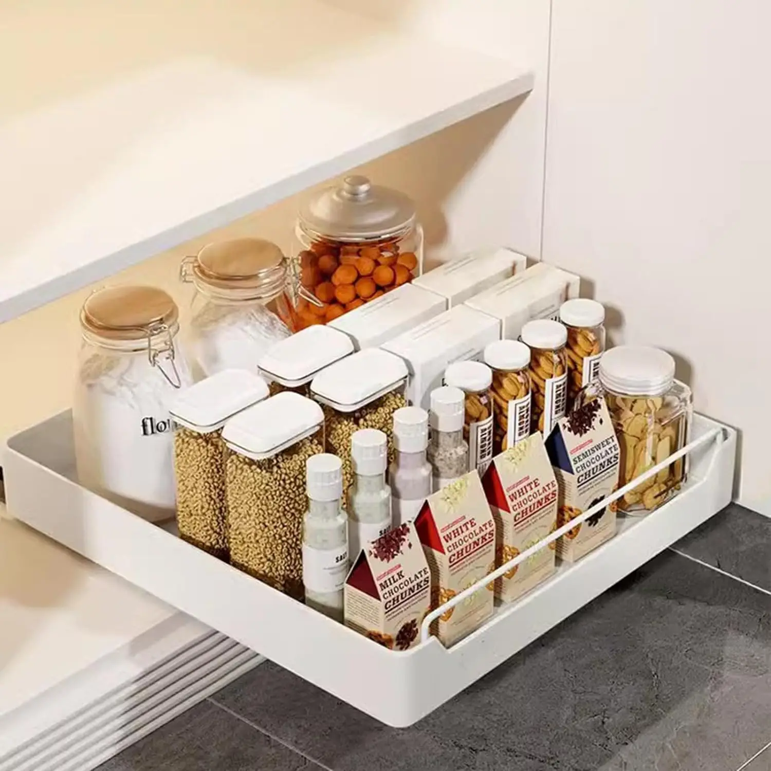Kitchen-Storage-Rack-Pull-out-Kitchen-Drawer-Type-Storage-Tray-Spice ...
